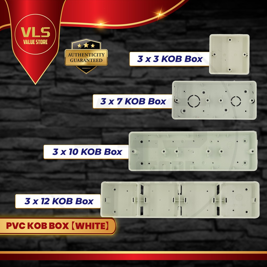 PVC Conceal Switch Box 3x3 3x7 3x10 3x12 KOB Box | Shopee Malaysia
