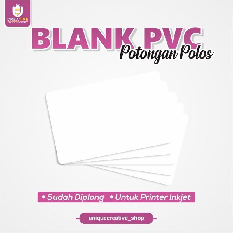 Blank PVC / Piece Id Card / Plain Id Card | Shopee Malaysia