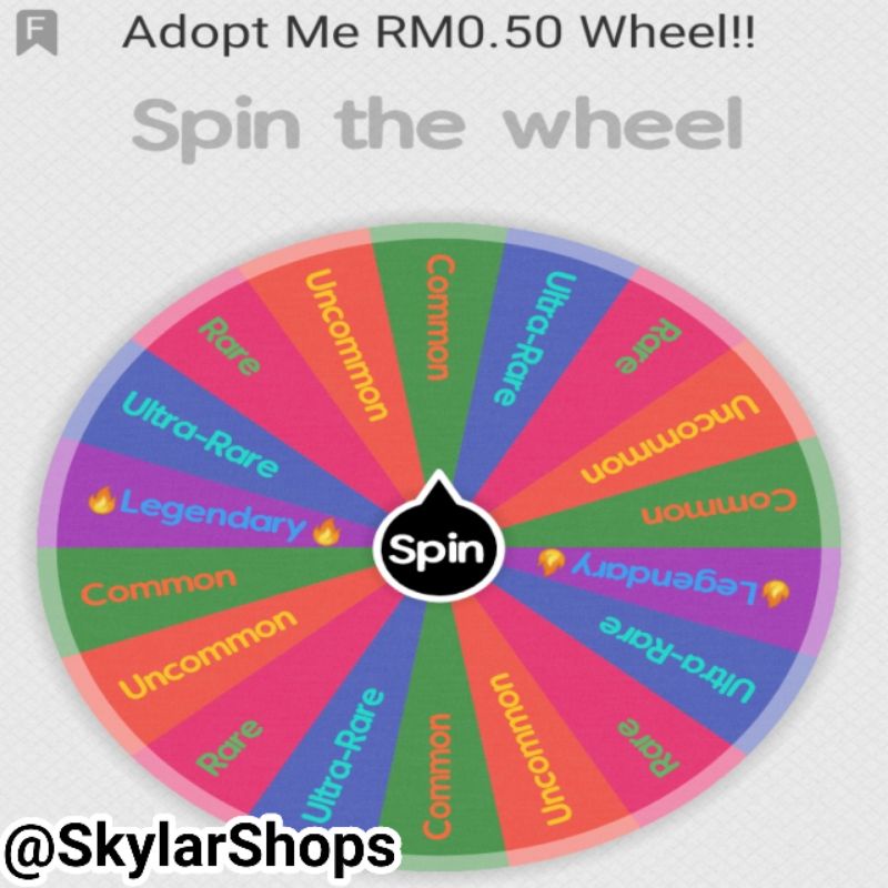 Roblox Adopt Me PET Spin The Wheel!! (Random/part1) | Shopee Malaysia