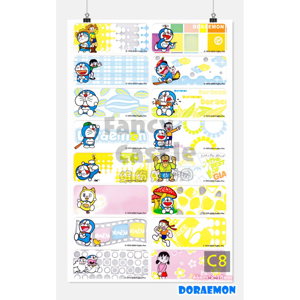 Doraemon Cartoon Name sticker | Shopee Malaysia