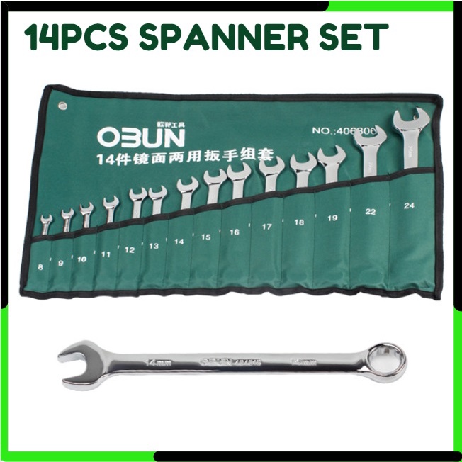 GOOD QUALITY 14PCS Combination Spanner Wrench Set Repair Tools Socket ...
