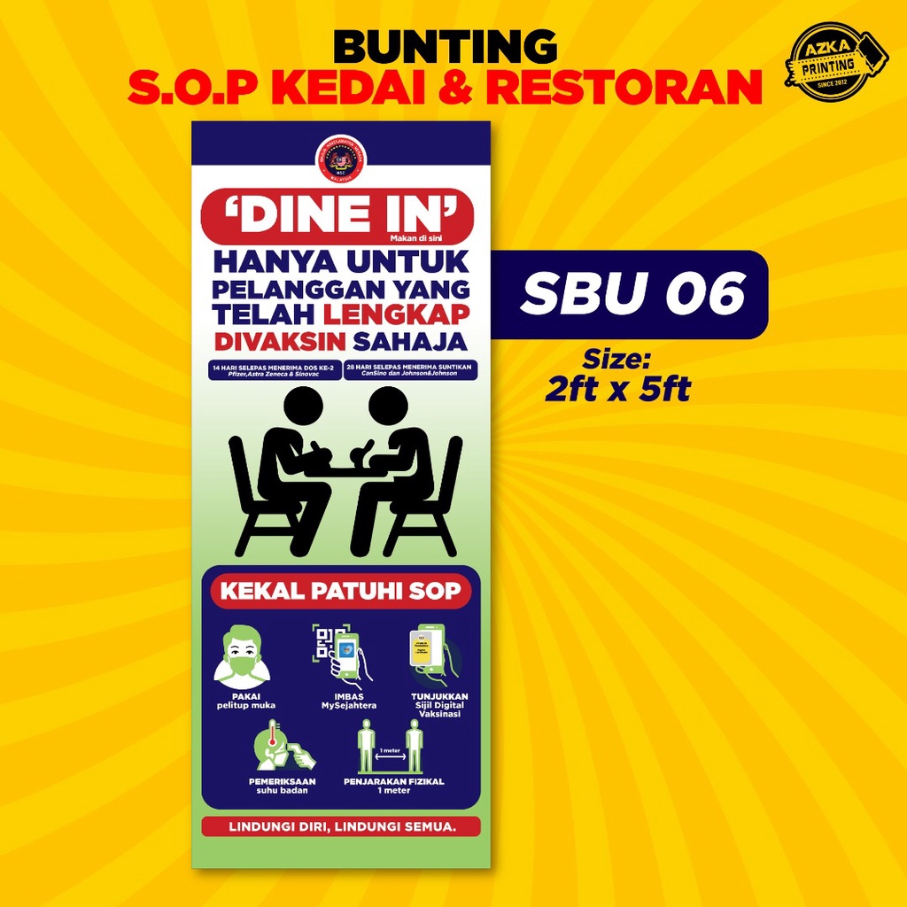 BUNTING & BANNER SOP Kedai Makan, Restoran & Premis Perniagaan 🔥 FREE 8 ...