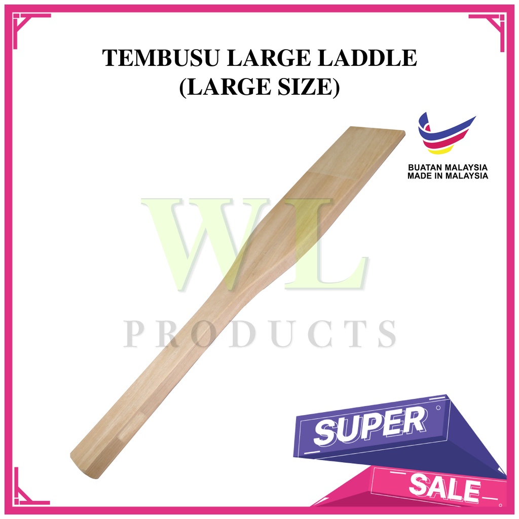 Sudip Kayu Nasi Panjang / Kayu Pengacau Dodol / Dayung Kayu 92cm / Rice ...