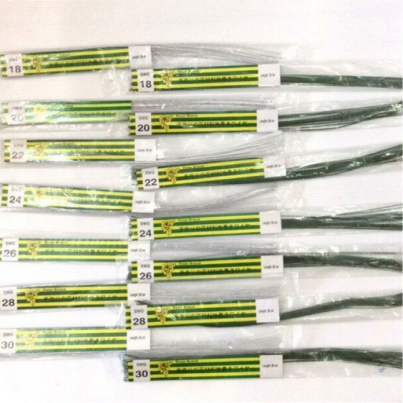 [READY STOCK] Kawat dawai Bunga Putih / Hijau Floral Wire # Dawai Bunga ...