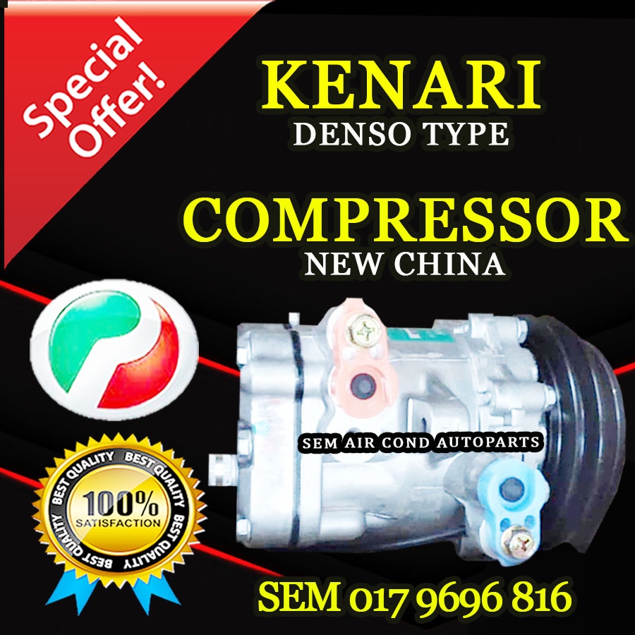 PERODUA KENARI DENSO ND TYPE MODIFY SANDEN OEM CHINA NEW COMPRESSOR ...