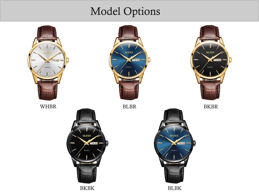 Olevs Classico 39 Leather Men Quartz Watch - 39mm | Shopee Malaysia