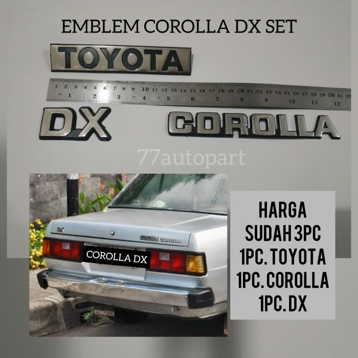 Corolla Dx Logo Emblem Set 3Pc | Shopee Malaysia
