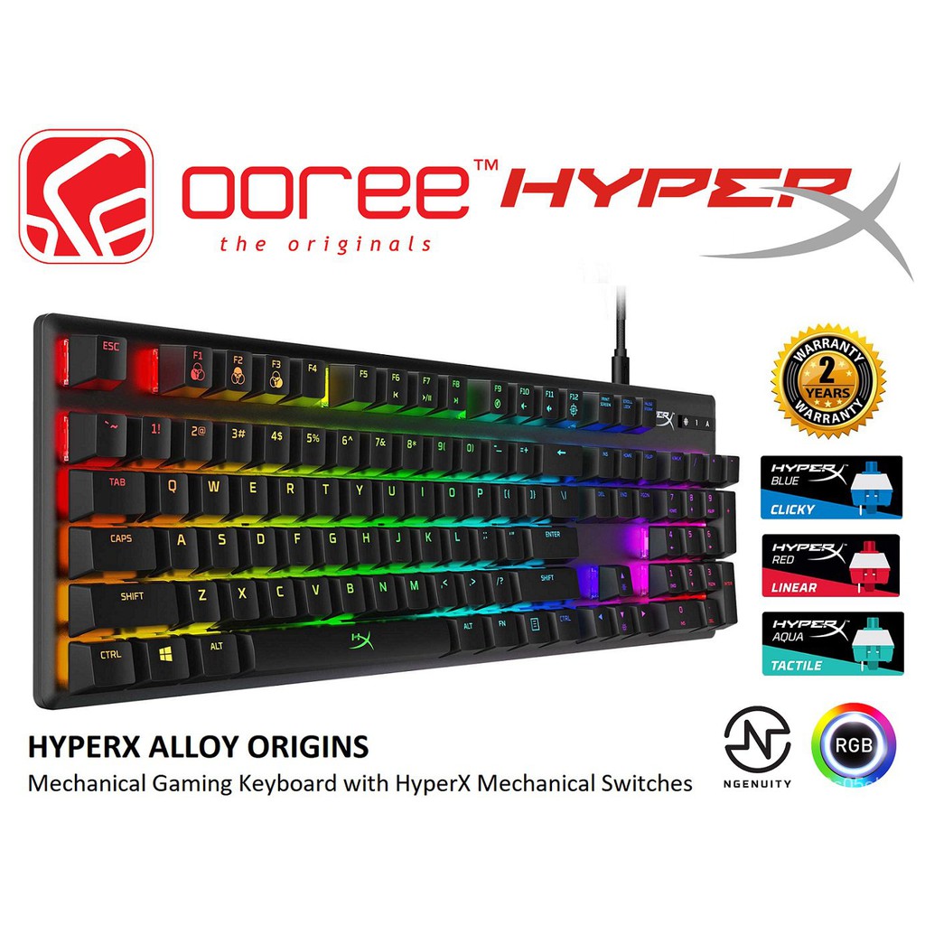 HYPER-X HYPERX ALLOY ORIGINS HYPERX RED SWITCH / AQUA SWITCH / BLUE ...