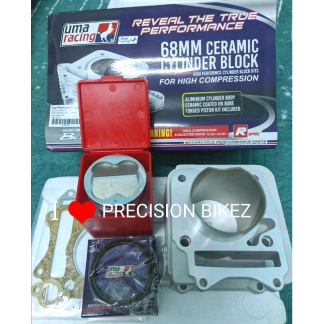 UMA RACING 68MM CERAMIC CYLINDER BLOCK KITS SUZUKI BELANG Raider150 ...
