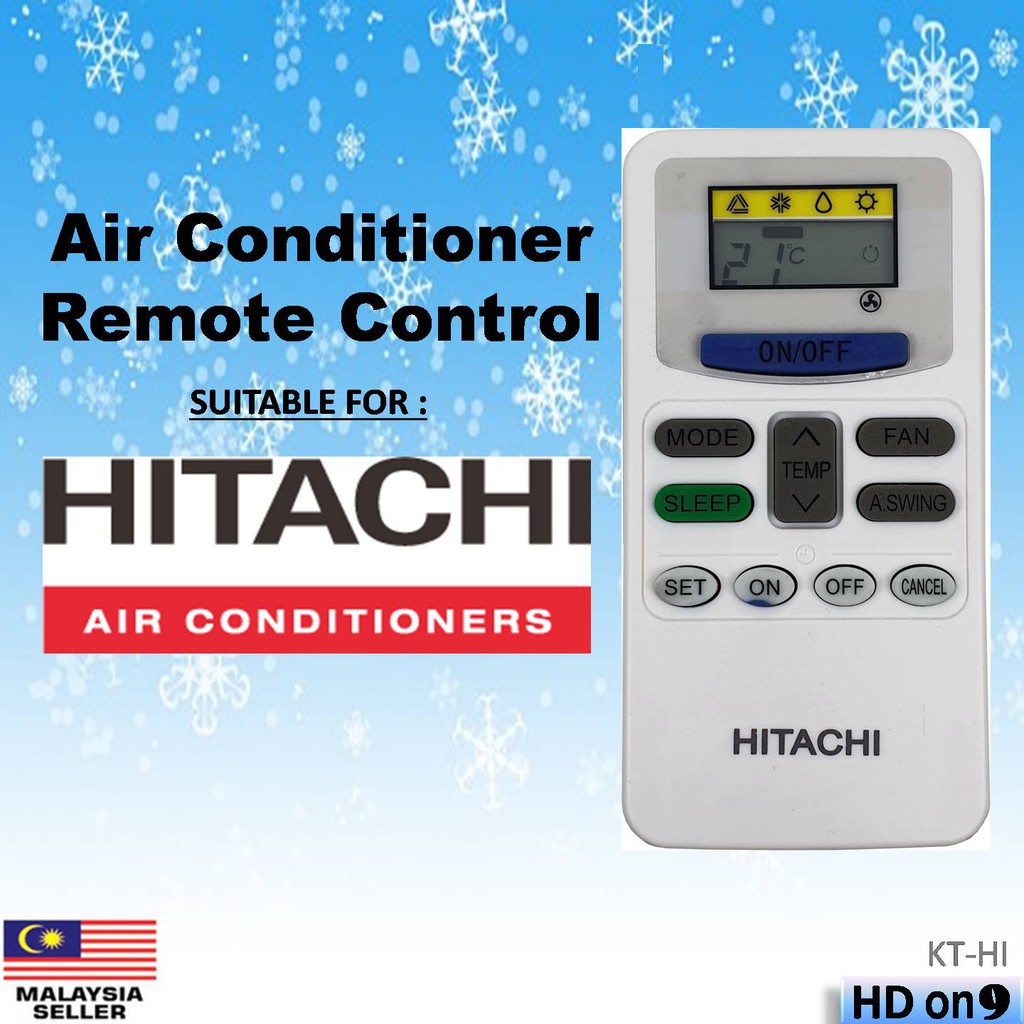 HITACHI Air Cond Aircon Aircond Air Conditioner Remote Control ...