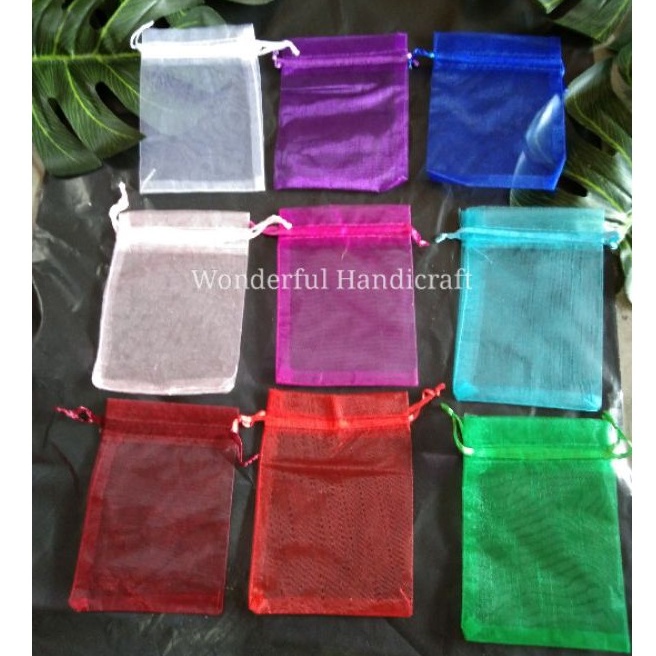 100PCS Uncang Bag Organza Beg Cerut Uncang Telor Bekas gula2 Pouch ...