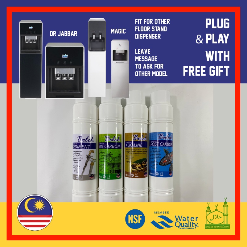 Korea Tech Alkaline Water Filter 10" U TYPE Water Dispenser Halal ...