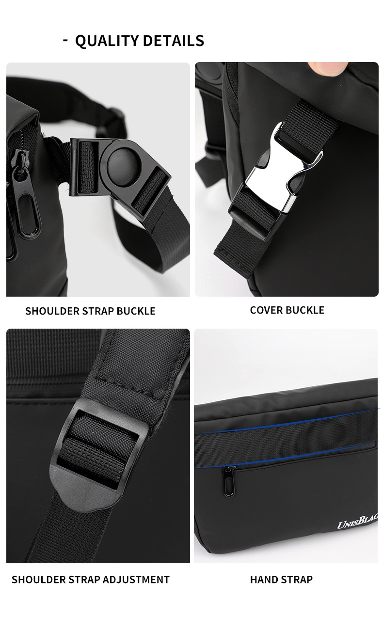 UnisBlack New Fashion Sling Bag , Beg Lelaki , Beg Silang Lelaki ...
