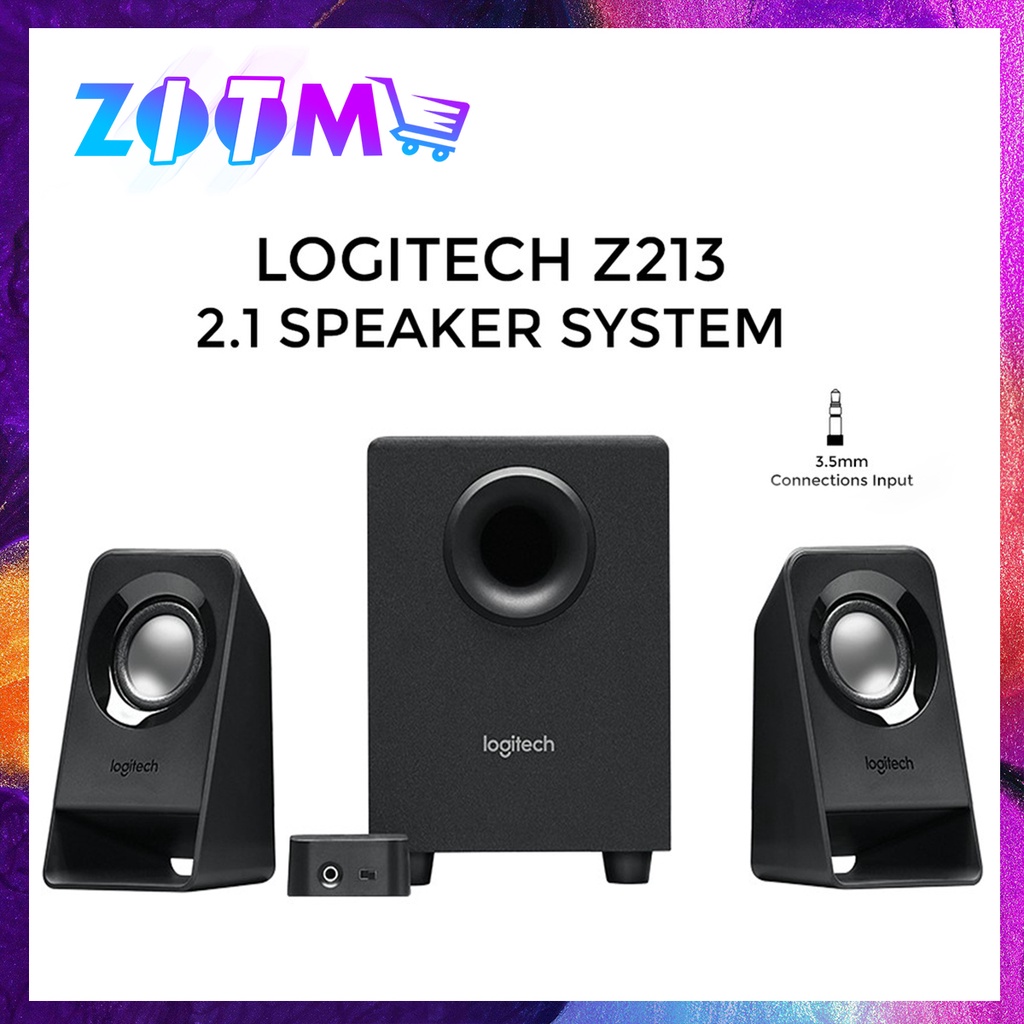 LOGITECH Z213 MULTIMEDIA COMPACT 2.1 SPEAKER 980-001264 SPEAKER SYSTEM ...