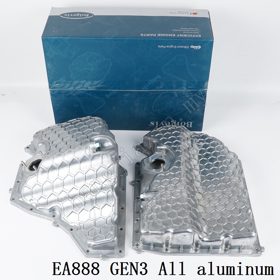 【All aluminum】Engine oil pan For GOLF GTI MK7 PASSAT B8 TIGUAN MK2 AUDI ...