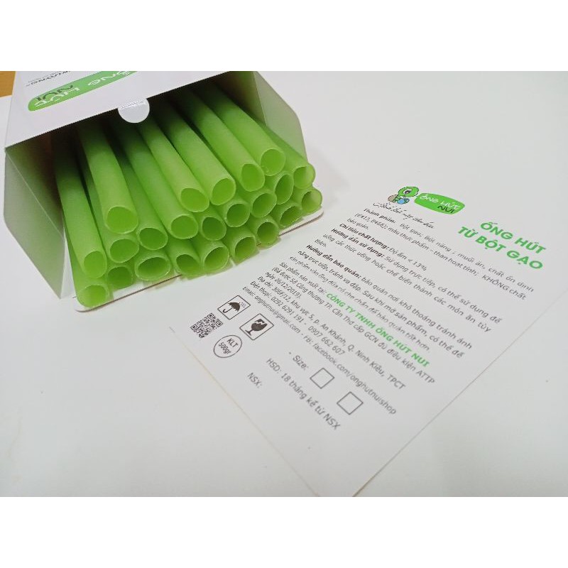 500g Pearl Rice Flour Straws 12mm Noodle Straw (50 tubes in paper box ...