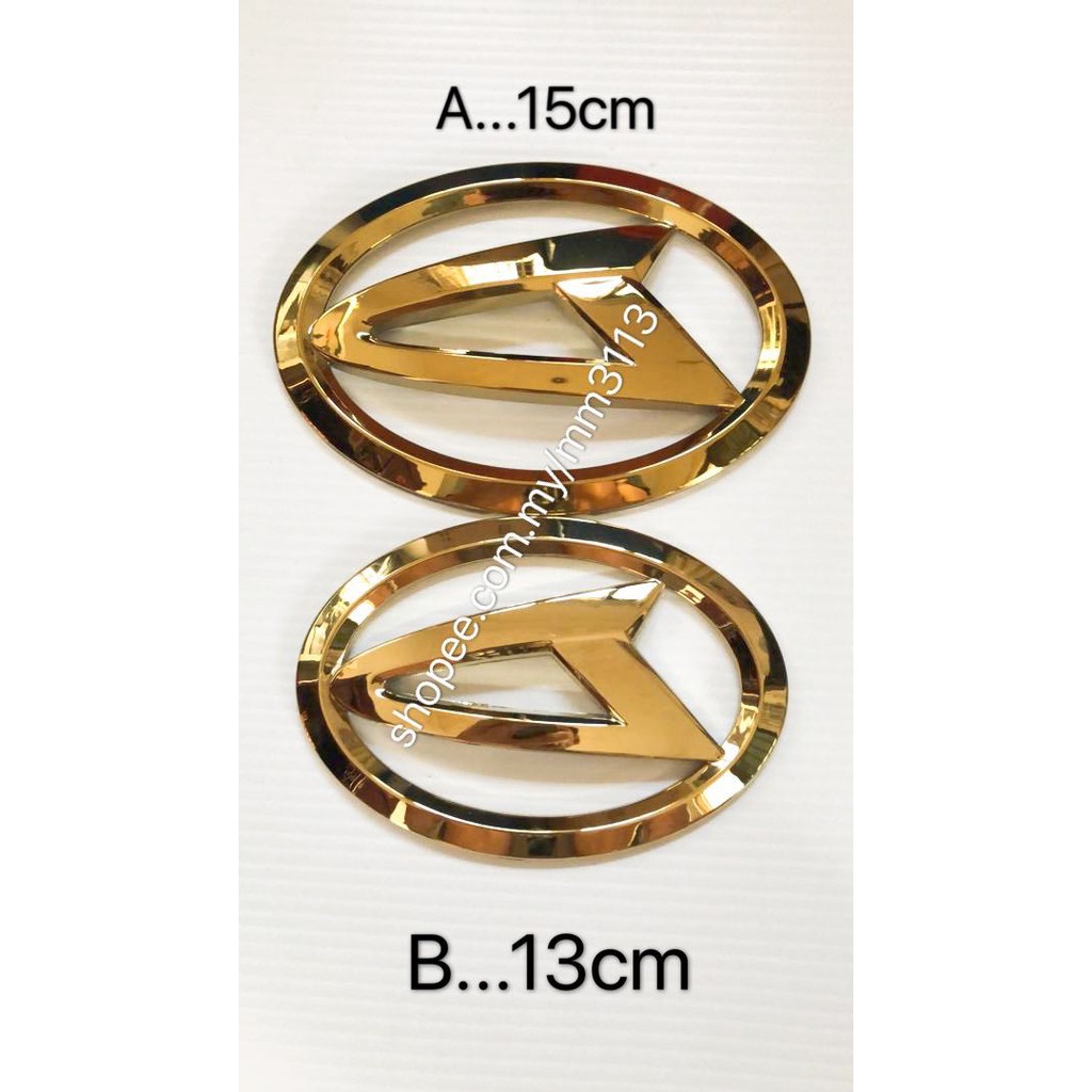 EMBLEM GOLD LOGO DAIHATSU PERODUA AXIA-2017-2019 | Shopee Malaysia