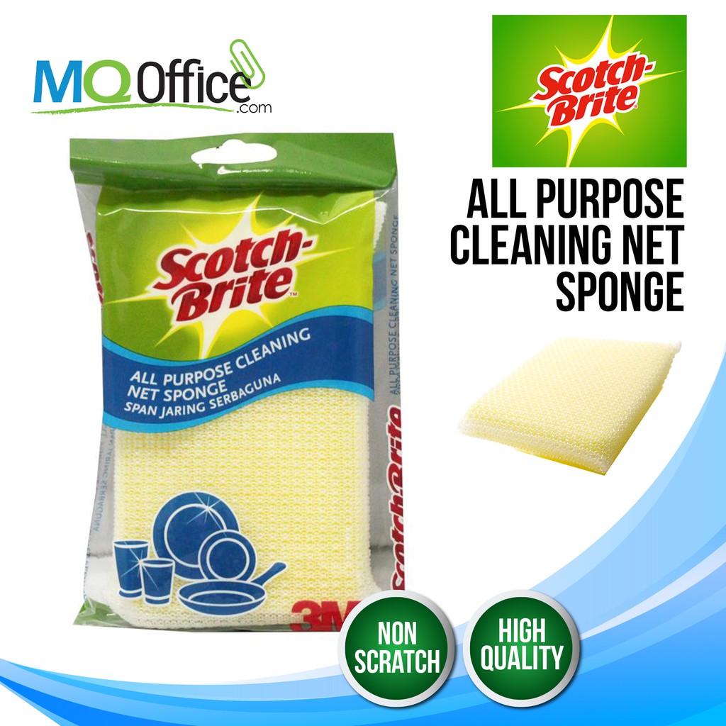 3M Scotch Brite 0040 All Purpose Cleaning Net Sponge for Kitchen Dish ...