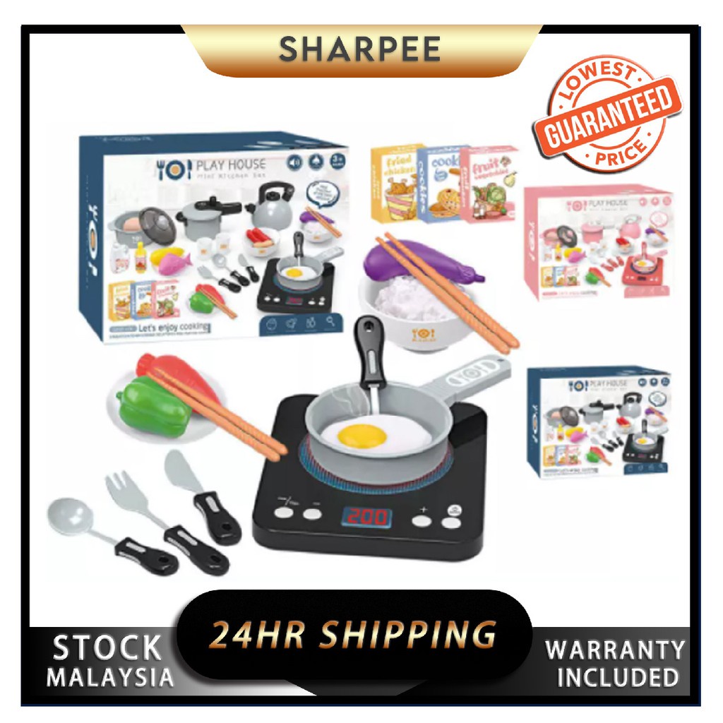 Kid Kitchen Cooking Set Toy Pretend Play Family Rice Cooker Food Pots ...