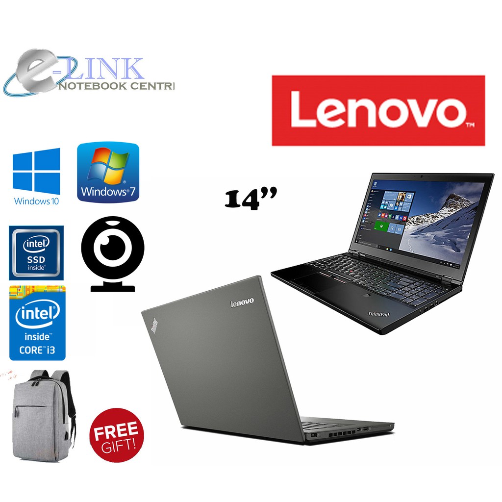Lenovo Thinkpad T440p Core I3 i5 4GEN Laptop / 4-8GB RAM / 120GB-240GB SSD / WINDOW 7-10 / 14 ...