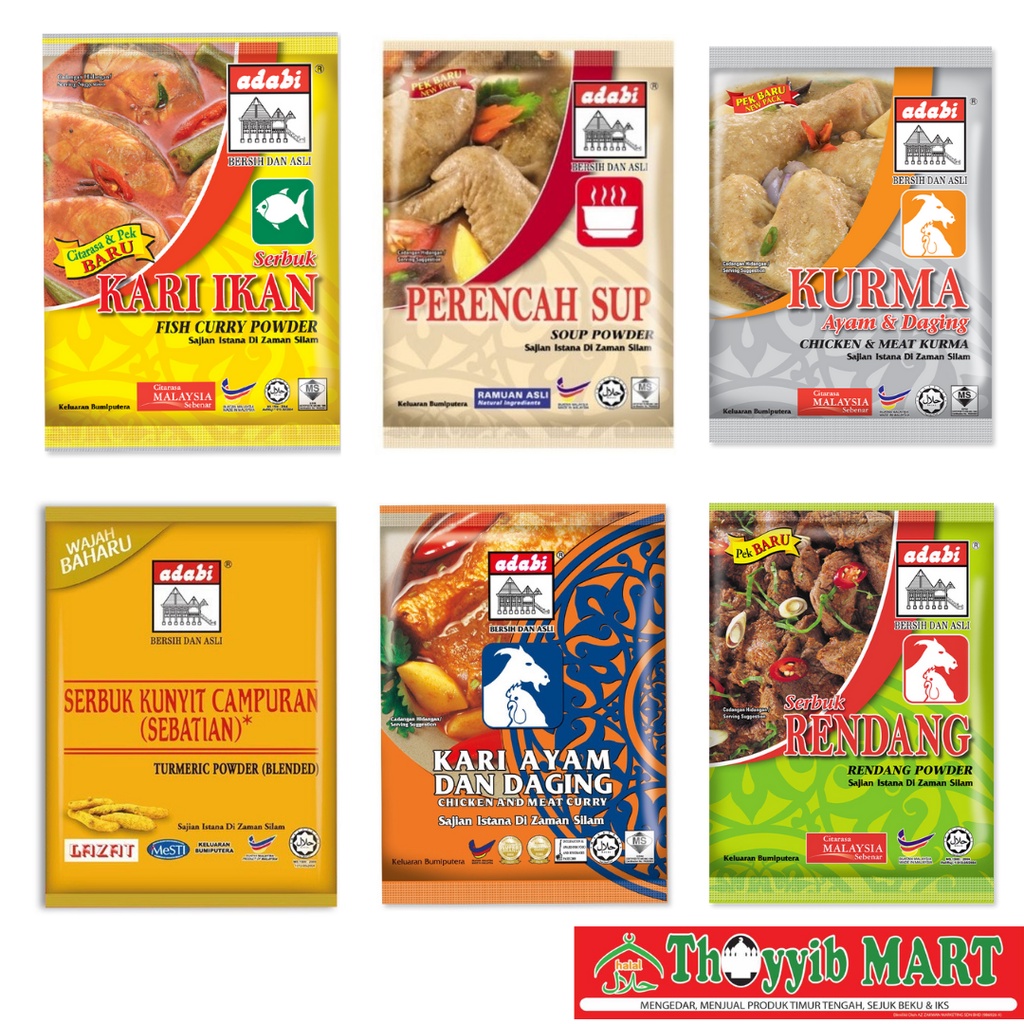 ADABI ANEKA SERBUK/REMPAH/KARI - KUNYIT // IKAN // AYAM & DAGING ...