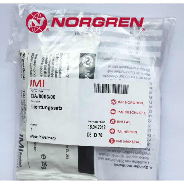 IMI Norgren Cylinder Repair Kit QA/8063/00 | Shopee Malaysia