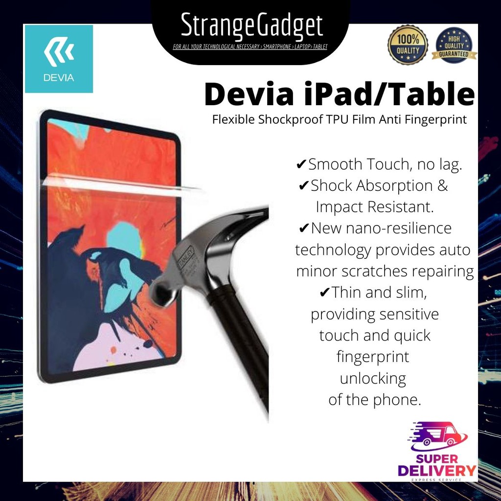 💥 Ready Stock 💥 DEVIA Matt Flexible Explosion Proof Film ( HYDROGEL ...