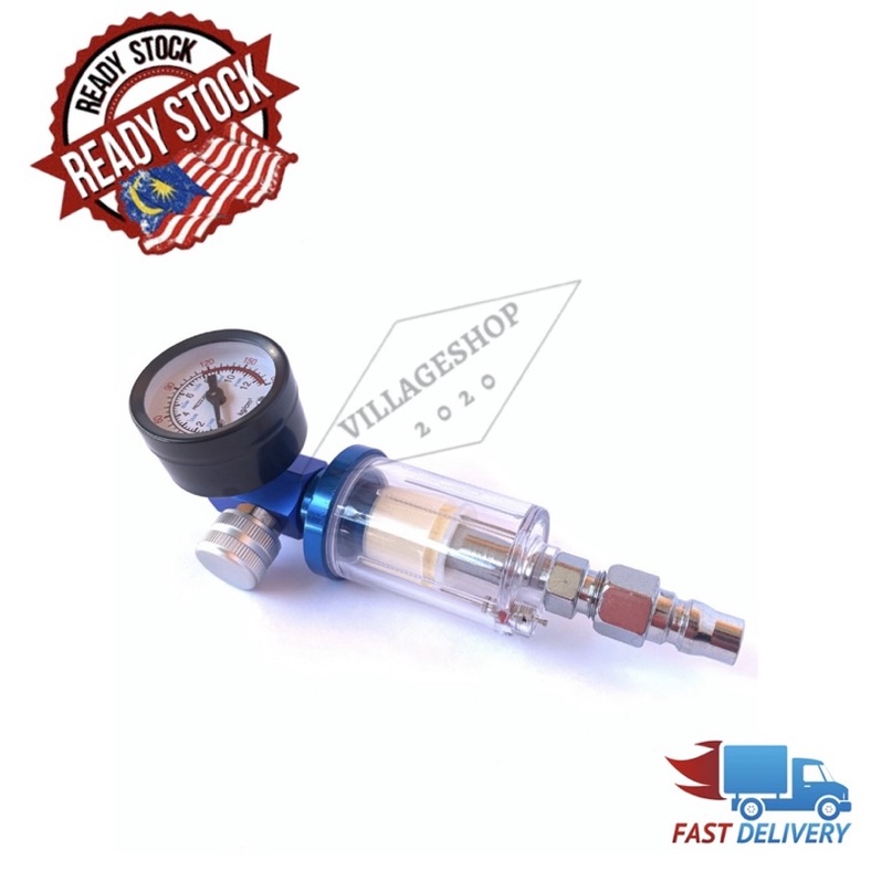 (READY STOCK)Air Water Filter&Air Regulator Gauge Spry Gun | Shopee ...