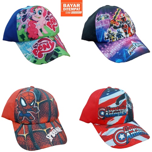 Kids Baseball Cap Print Front Avengers/Hello Kitty/Little Pony/Power ...