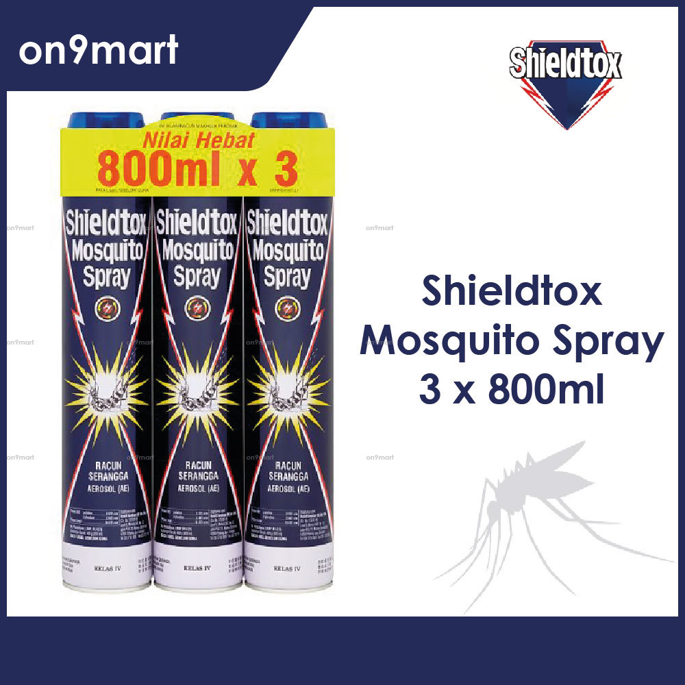 Shieldtox Mosquito Spray Aerosol 3 x 800ml | Shopee Malaysia