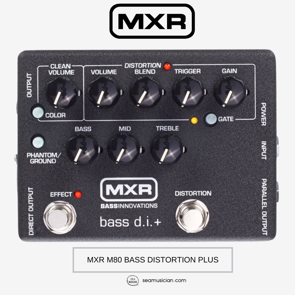 MXR M80 BASS DISTORTION PLUS (BASS GUITAR PEDAL/ XLR DIRECT OUT ...