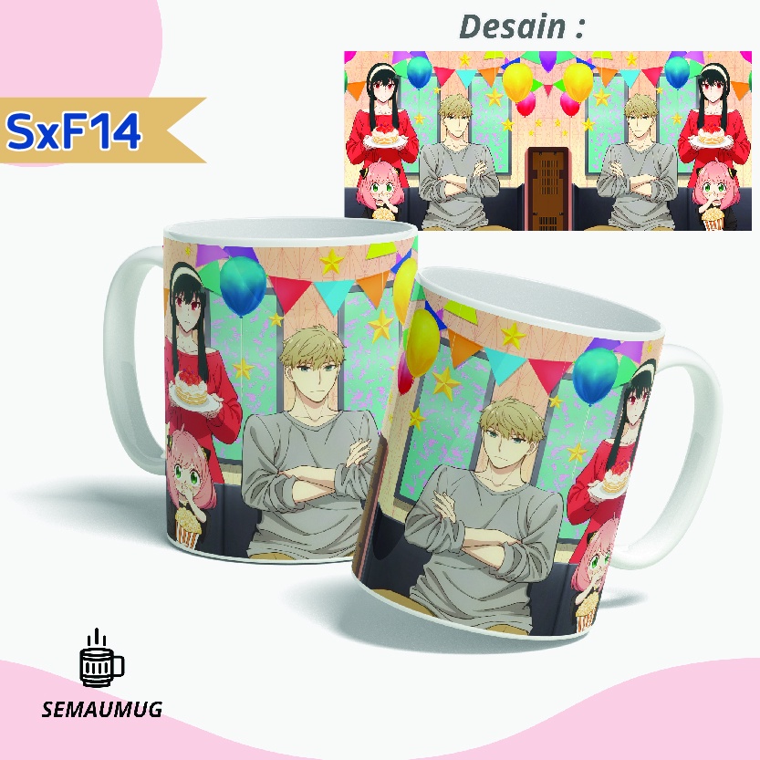 Mug ANYA LOID YOR FORGER SPY X FAMILY Gift ANIME Glass Cup PRINT CUSTOM ...