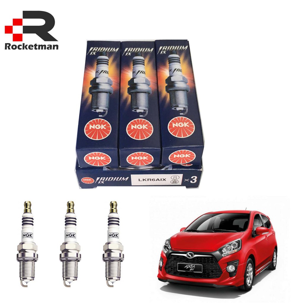 NGK IRIDIUM SPARK PLUG PERODUA AXIA BEZZA 1.0(3PCS) (LKR6AIX) | Shopee ...