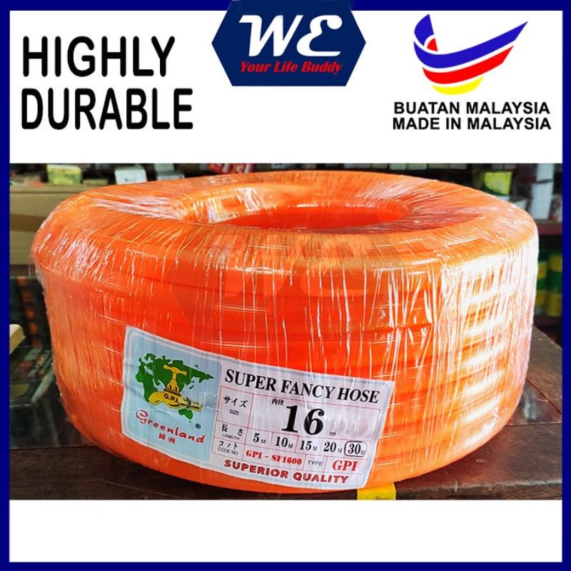 30M Garden Hose PIPE orange 16mm/3.0MM THICKNESS / pipe getah / hose ...