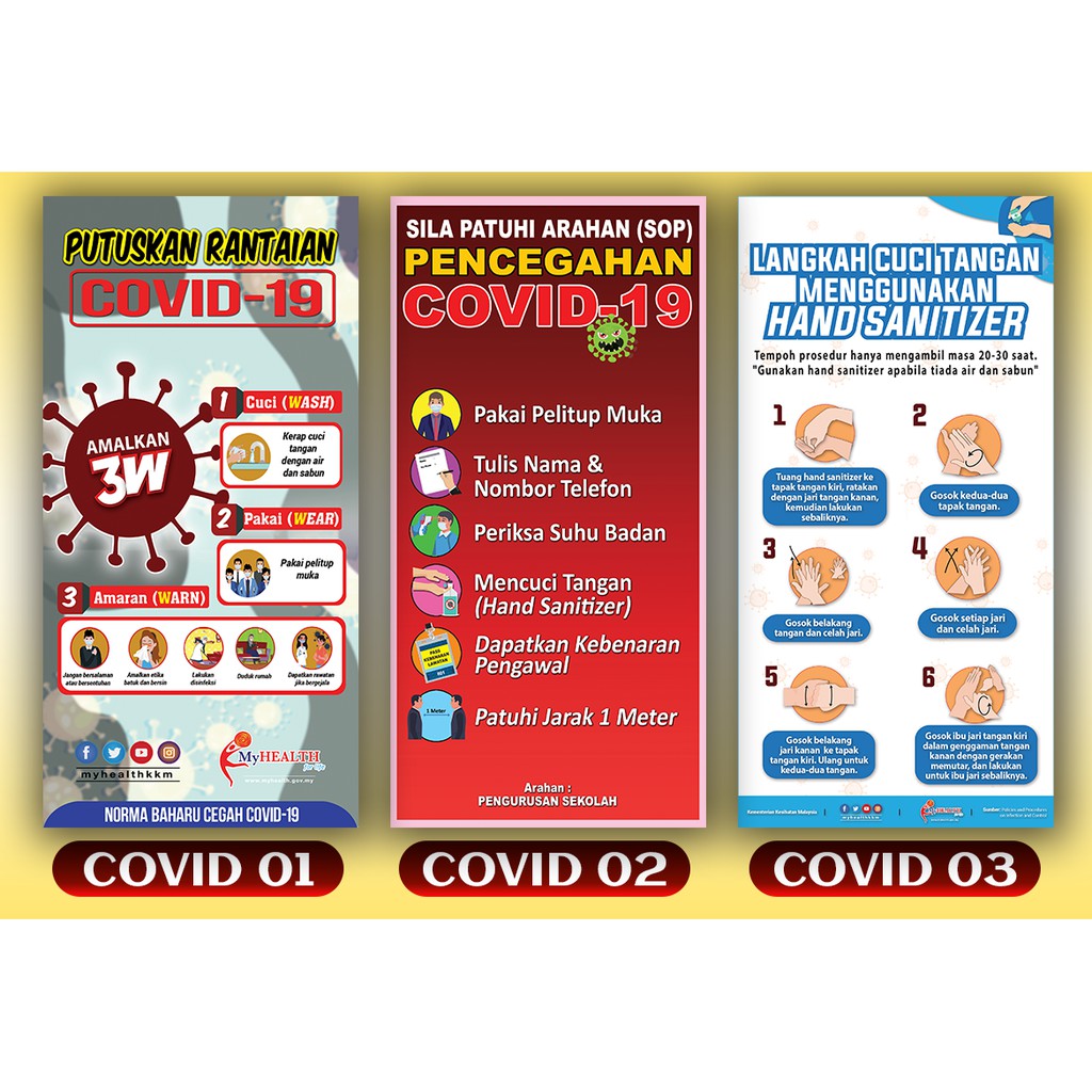 BANTING DIDIK INFO COVID-19 | BANNER NORMA BAHARU | SESUAI UTK KEGUNAAN ...