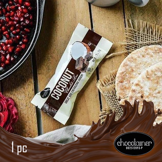 Chocotainer Coconut Chocolate Bar 50g per piece Coklat Bar Sihat Energy ...