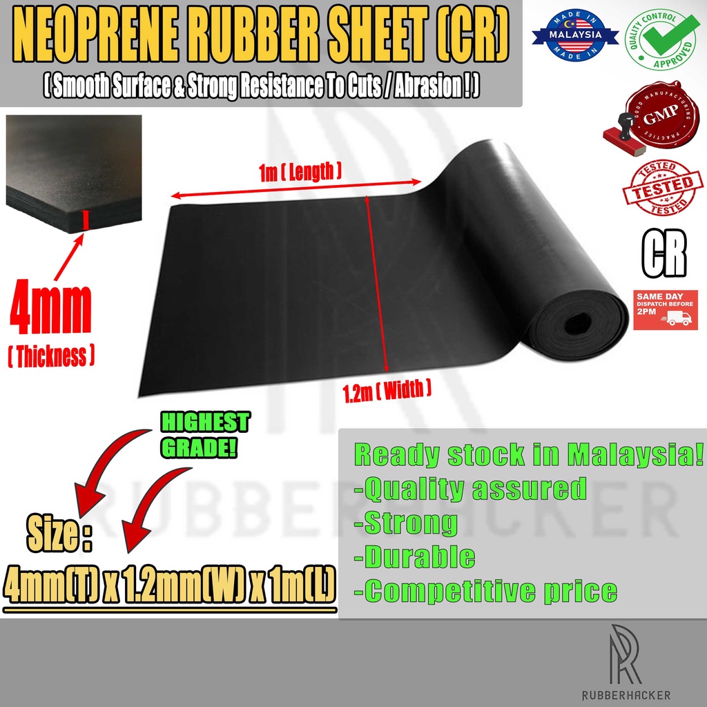 Neoprene Sheet (CR), Smooth Surface Rubber Sheet, Chloroprene Rubber ...