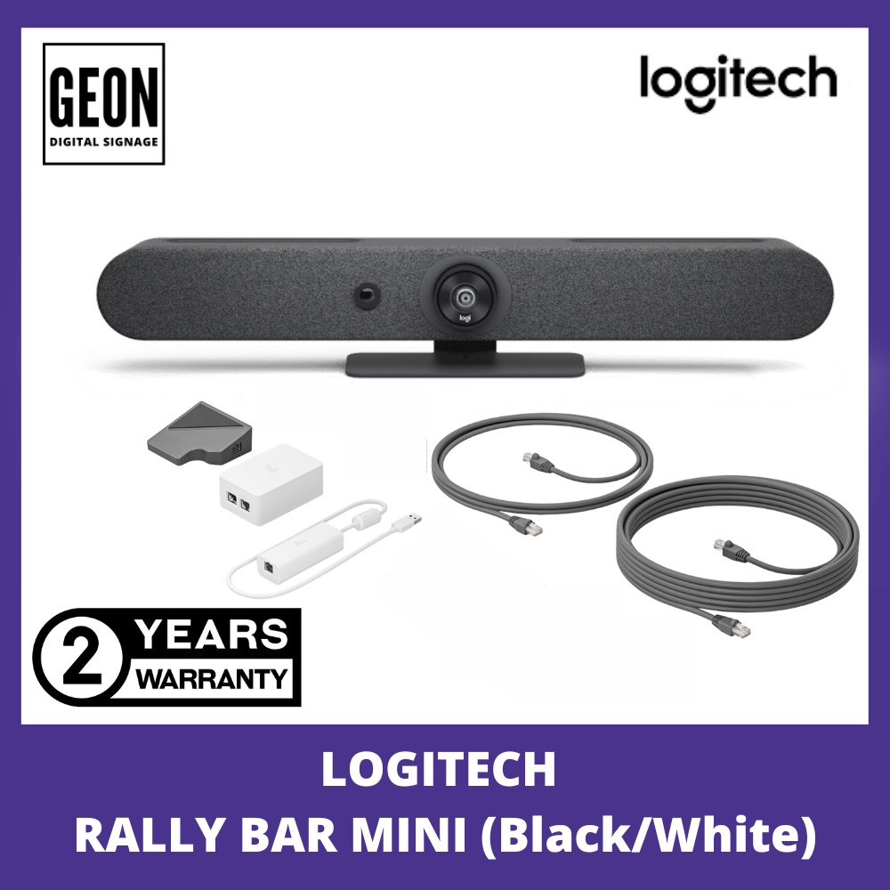 LOGITECH Rally Bar Mini (Black/White) included Logitech TAP with Cat5e ...