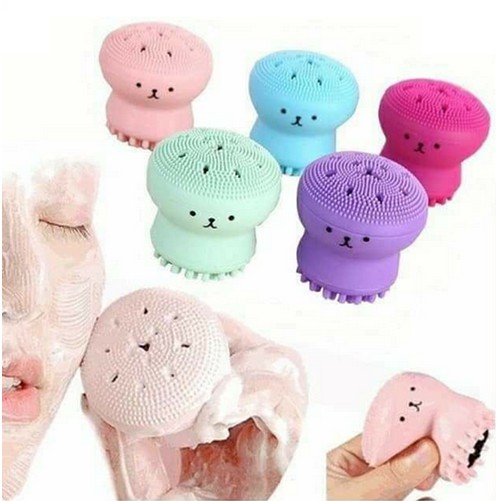 1pc Span Miss Sotong Squid Sponge Silicon Brush Cuci Muka Octopus Face ...