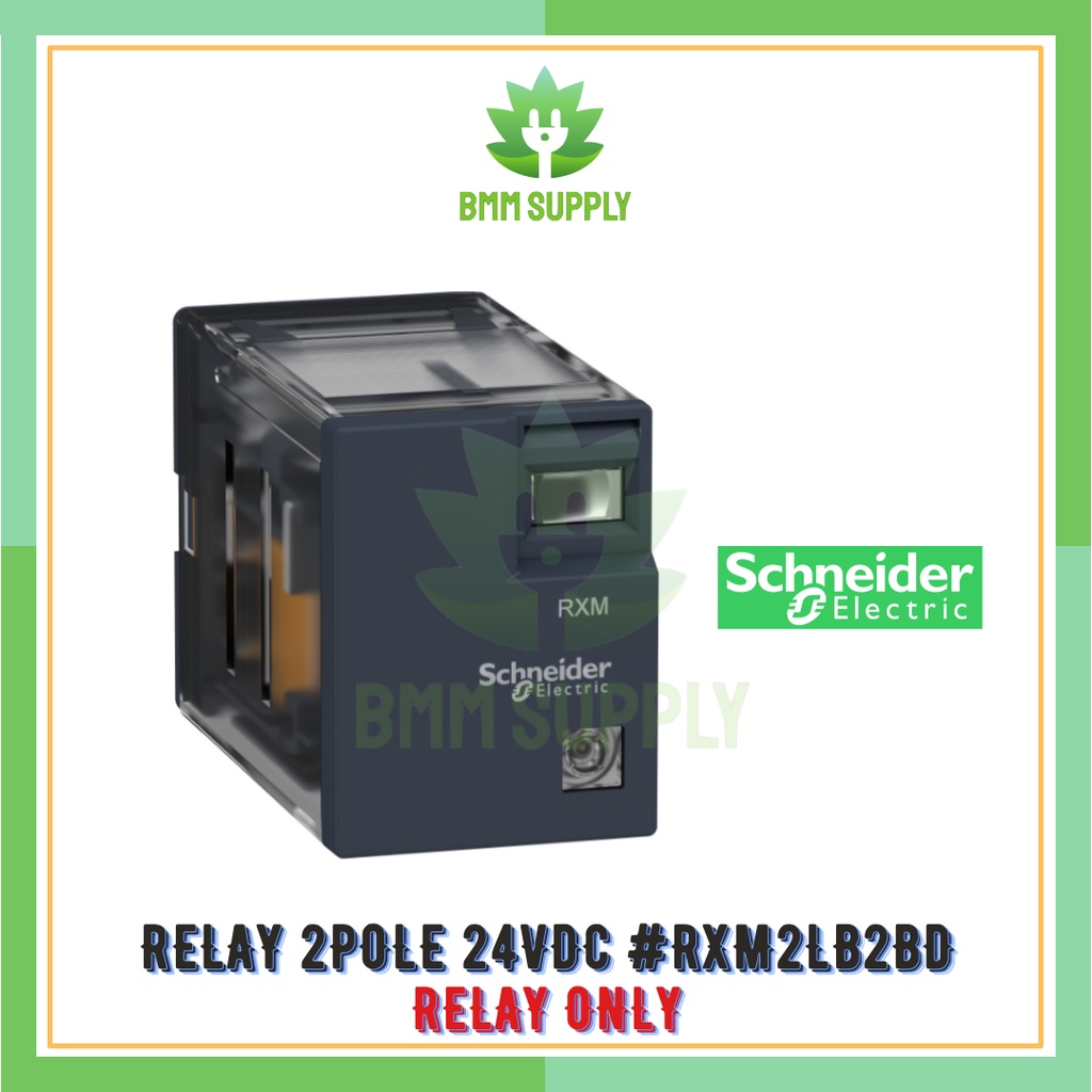 SCHNEIDER RELAY 2POLE RELAY 24VDC # RXM2LB2BD | Shopee Malaysia