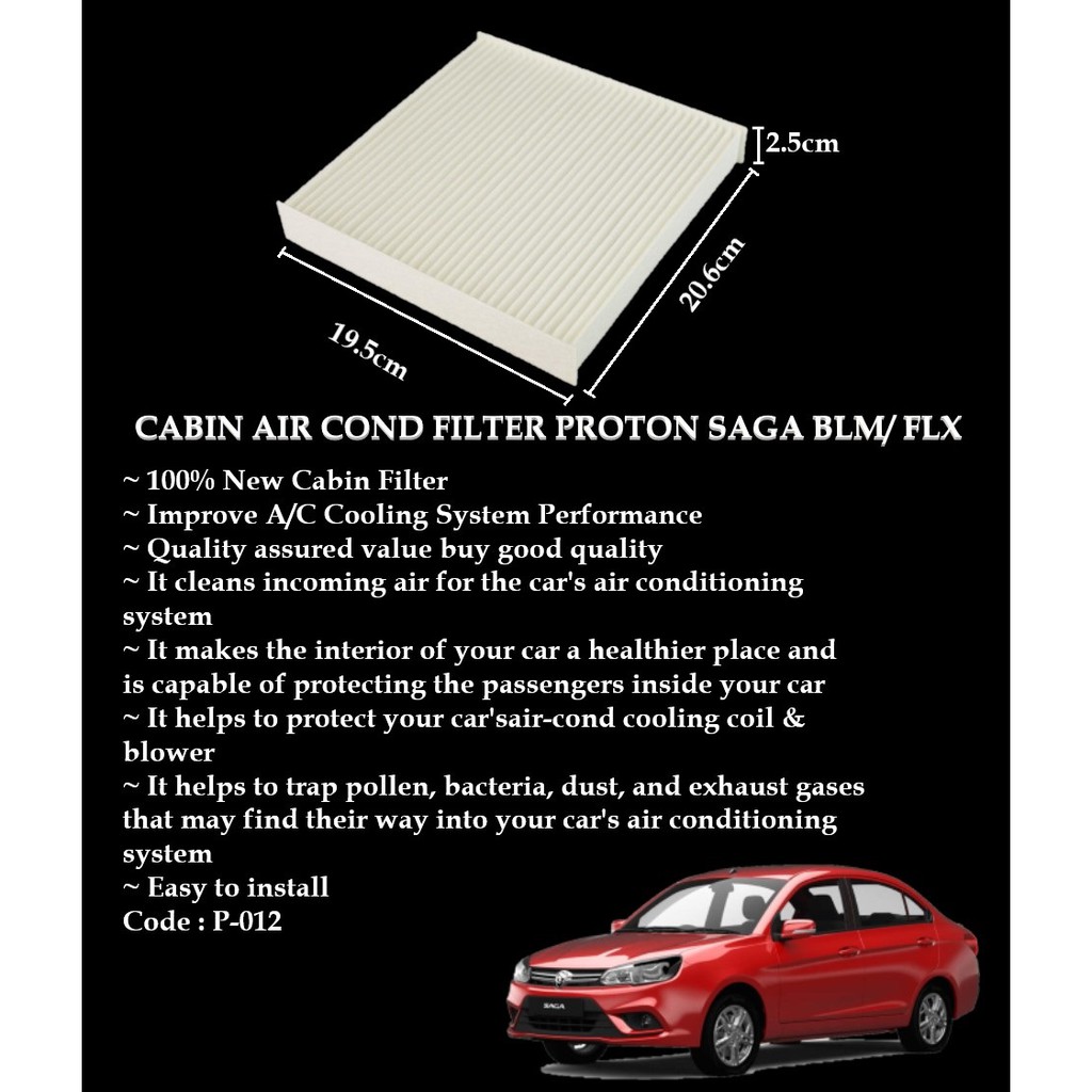 PROTON SAGA BLM / FLX CABIN AIR COND FILTER | Shopee Malaysia