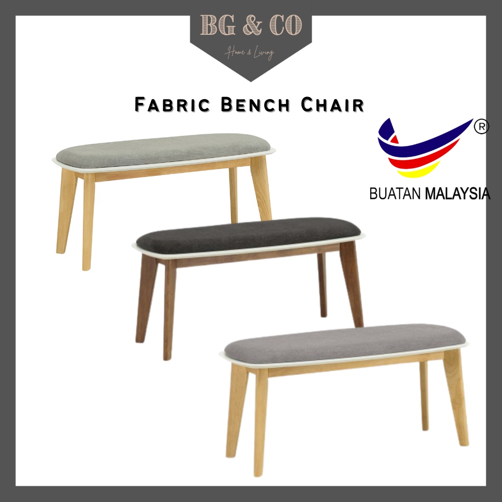 BG&CO Solid Wood Bench Chair With Cushion Seat Bench Stool Chair Dining ...