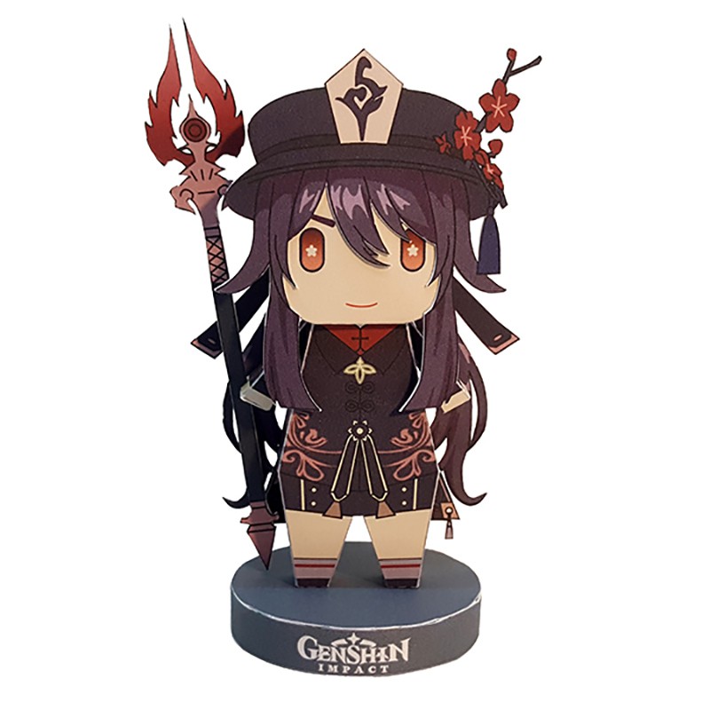 Genshin impact figures papercraft paper figure genshin impact Hutao ...
