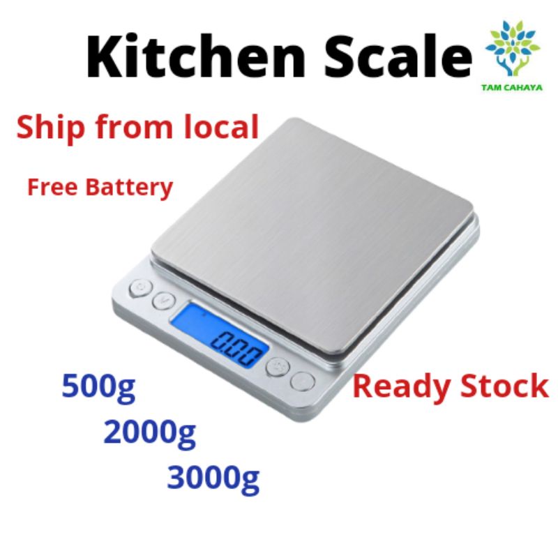 Digital Kitchen Scale 0.1g 0.01g 500g 3kg HighAccuracy Precision Weight ...