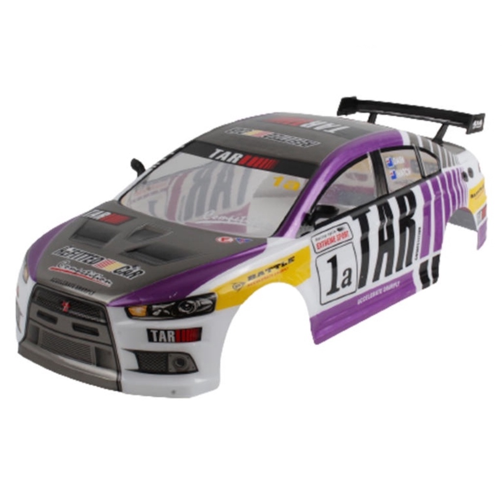 1/10 RC Car Drift PVC painted Body Shell with wind tail Spoiler ...