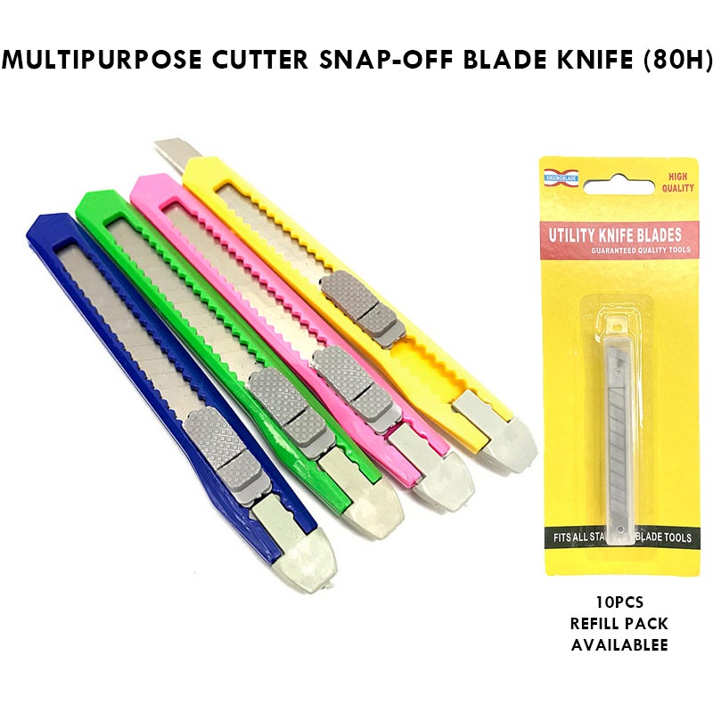 Multipurpose Cutter Snap-Off Blade Knife (80H) | Shopee Malaysia