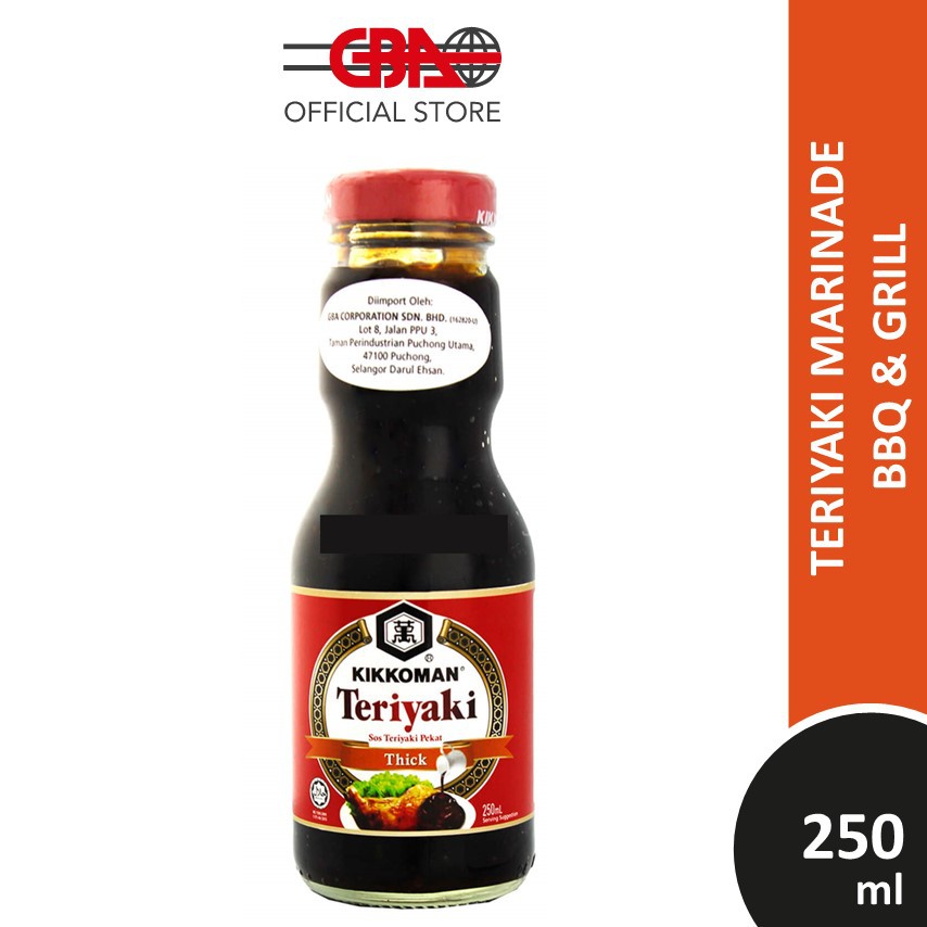 Kikkoman Teriyaki Marinade Thick BBQ & Grill (250ml) | Shopee Malaysia