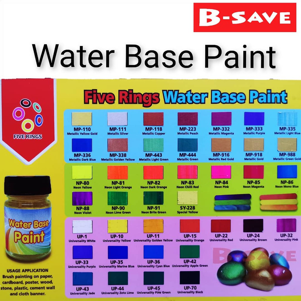 Water Base Colour Paint / Outdoor Waterproof 30g | Shopee Malaysia