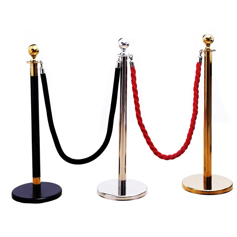 Malaysia 1.5 Meter Concierge Stanchion Post Red Black Gold Hemp Rope ...