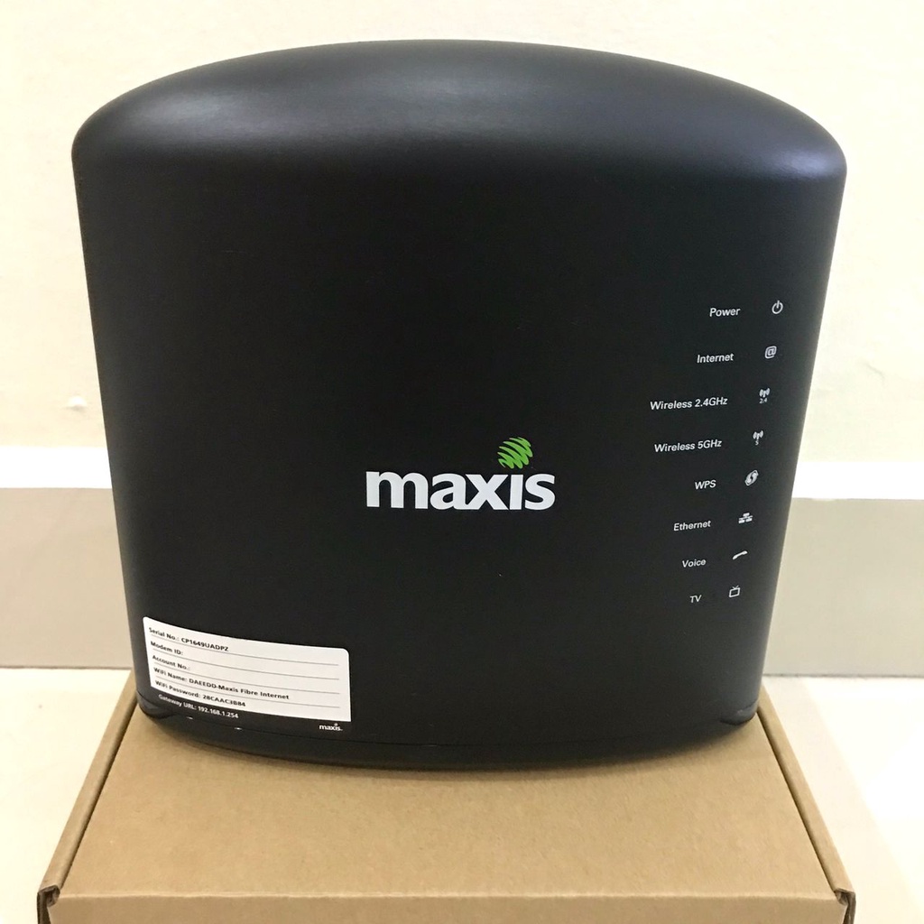 Maxis Wifi Router Technicolor TG389ac Dua-Band (Room Official) | Shopee ...